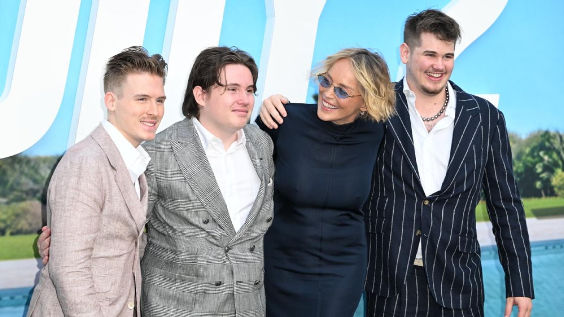 Sharon Stone: Seltener Auftritt mit ihren drei Adoptiv-Söhnen